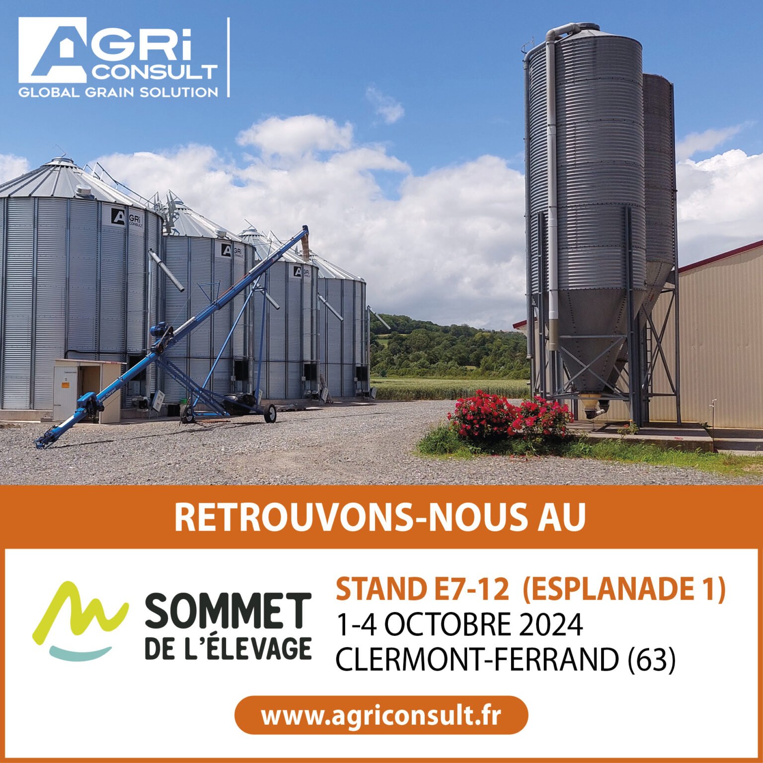 Salon professionnel SOMMET DE L'ÉLEVAGE 2024 | Agriconsult, solution de stockage, séchage ...
